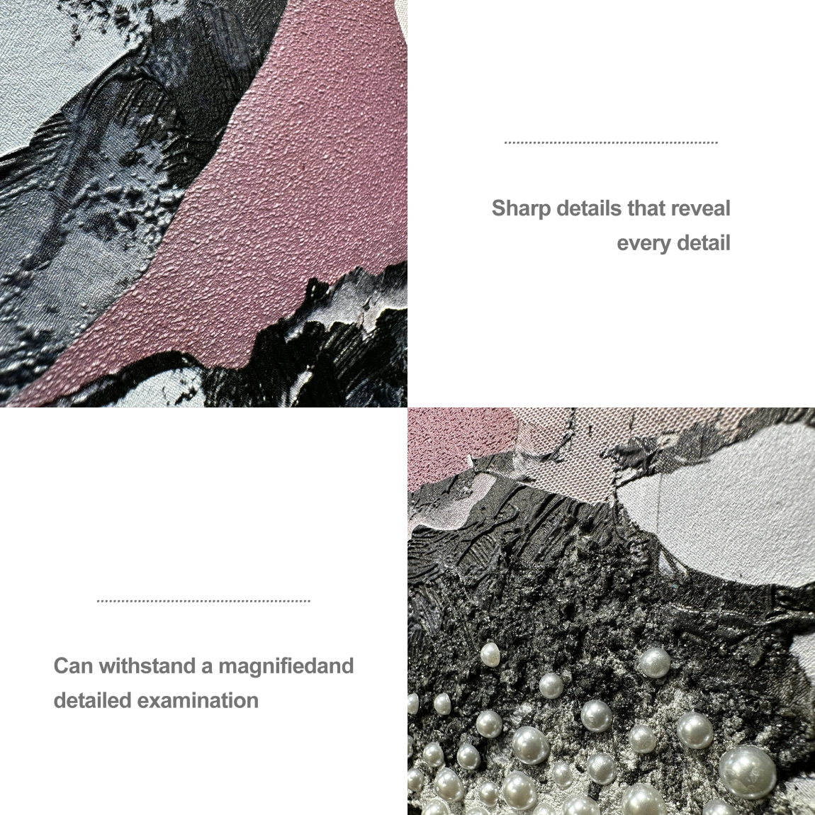 Textured Pearl Abstract Wall Art #CL036